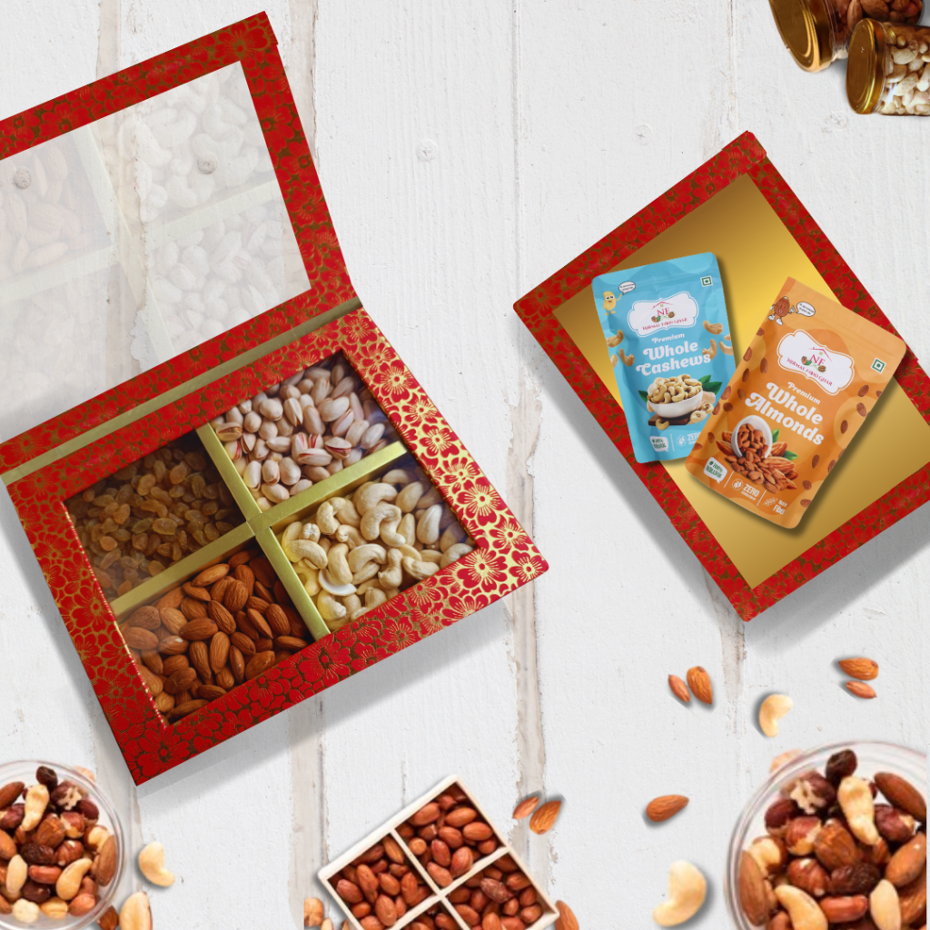 Classy Dryfruits Box – Cashews, Almonds, Raisins & Pistachios Gift Pack ...